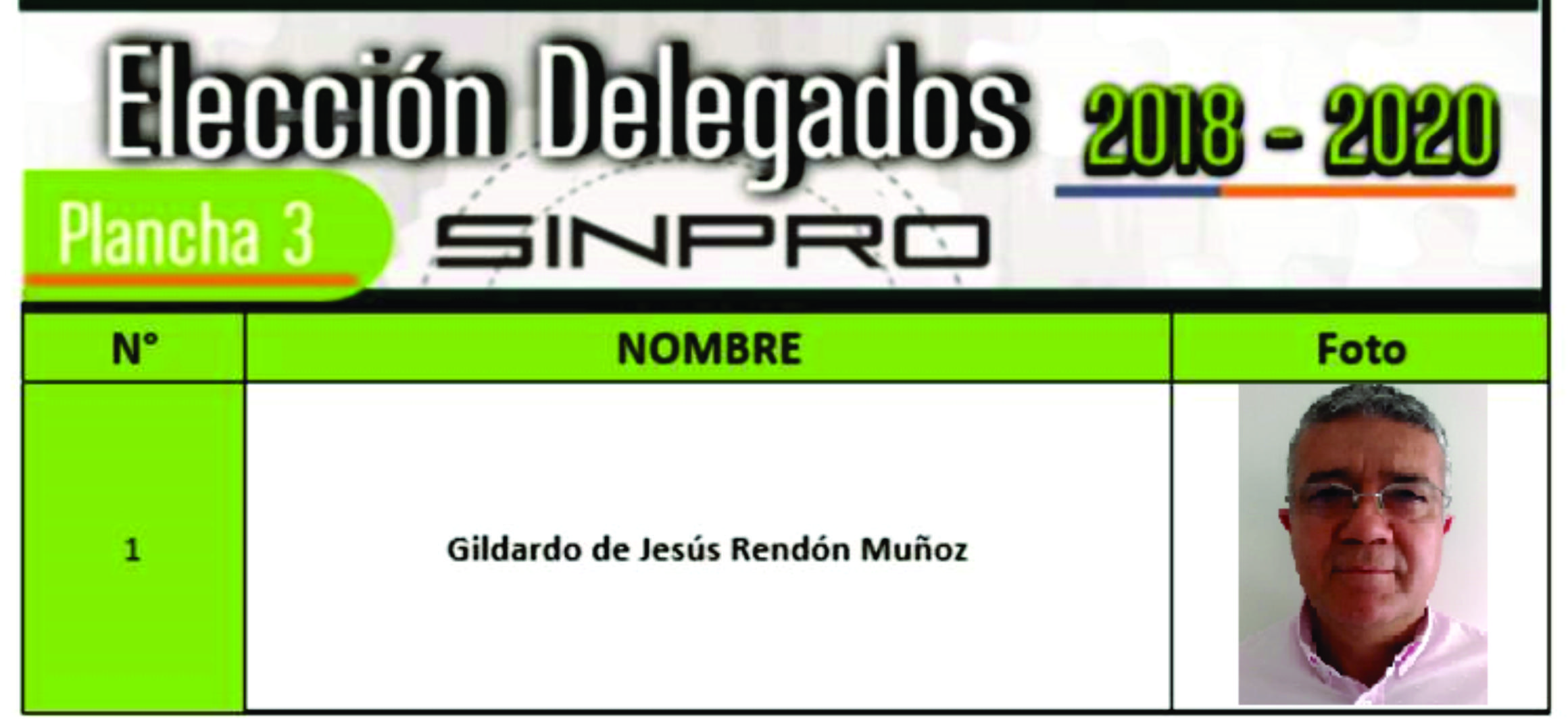 Plancha 3: Gildardo de Jesús Rendón Muñoz